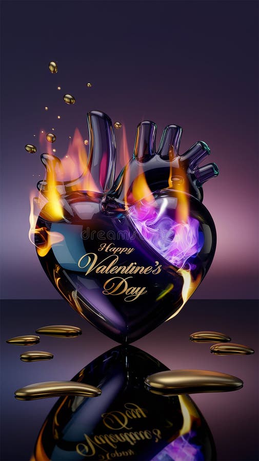 A 3D Render of a Mesmerizing Piece of Art Capturing the Essence of Love ...