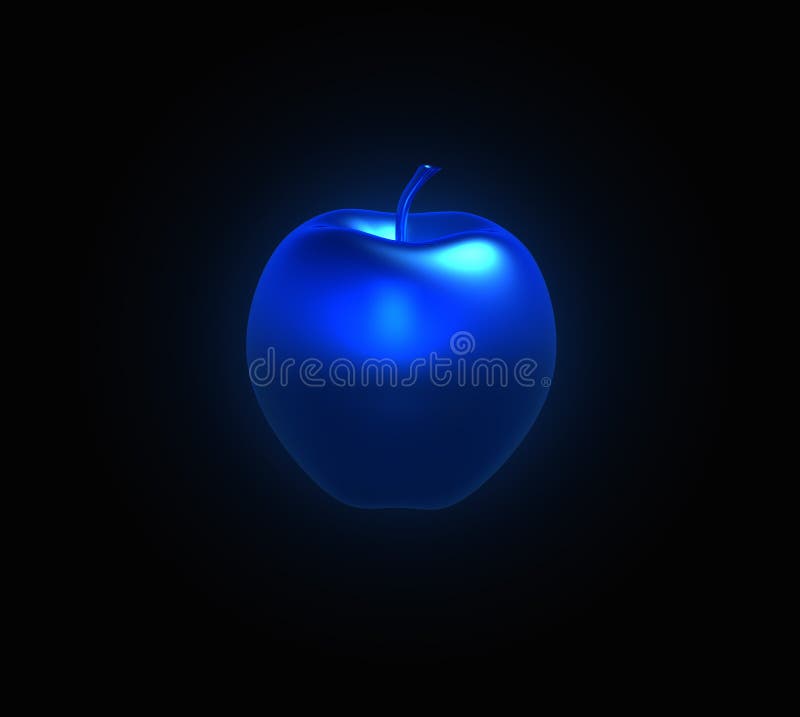 Glowing metal apple stock illustration. Illustration of food - 107092677