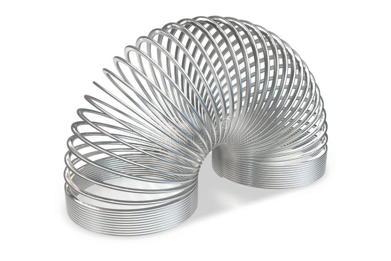 3D Render of Metallic Toy Spiral Spring Editorial Photography ...