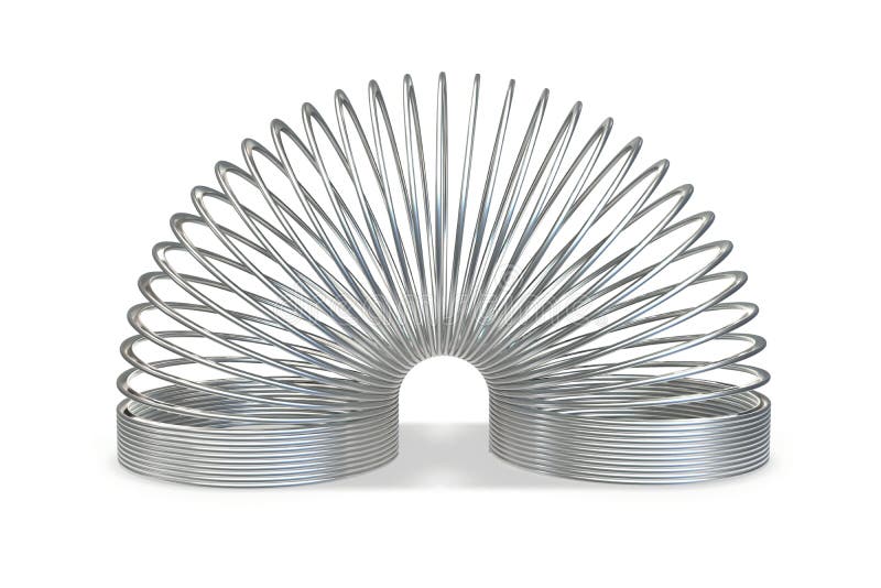 3D Render of Toy Plastic Colorful Rainbow Spiral Spring Editorial Stock ...