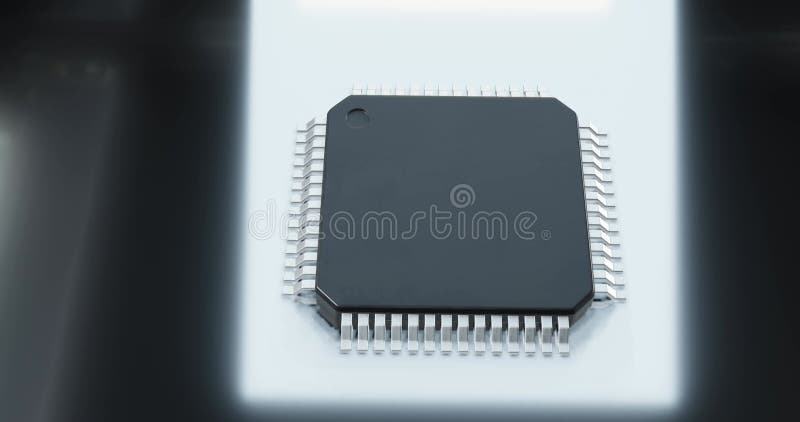 3d Render of Microchip or Semiconductor Chip, for Computing Stock ...