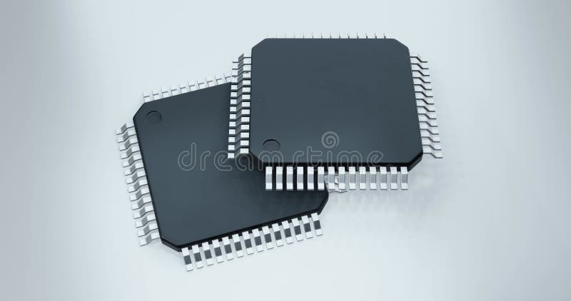 3d Render of Microchip or Semiconductor Chip, for Computing Stock Video ...