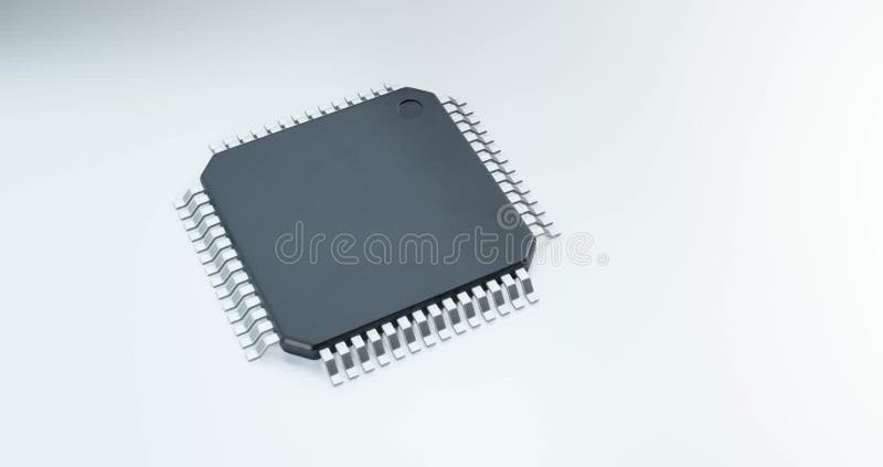 3d Render of Microchip or Semiconductor Chip, for Computing Stock Video ...