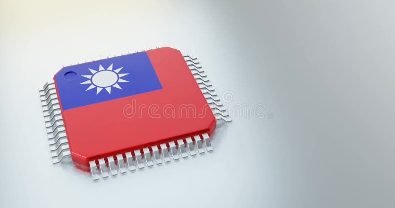 3d Render of Microchip or Semiconductor Chip, for Computing Stock ...