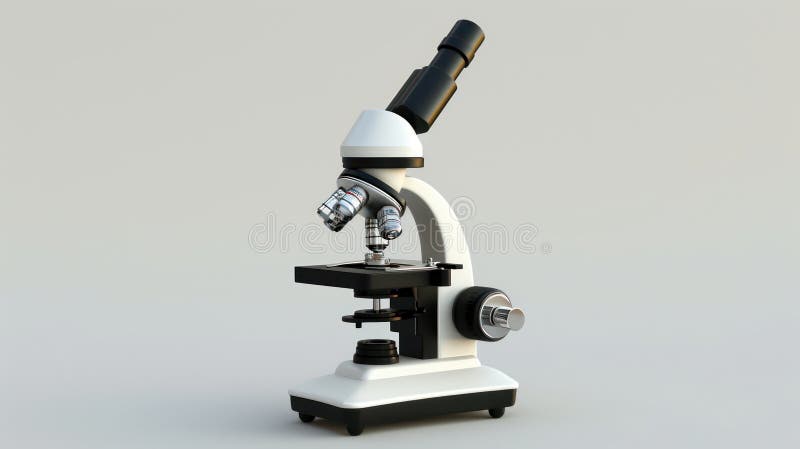3d Render Microscope Isolated on White Stock Illustration ...