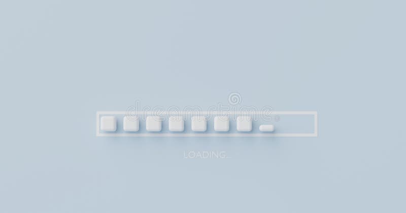 3d Render Minimal Progress Loading Bar To Complete for Web Banner of ...