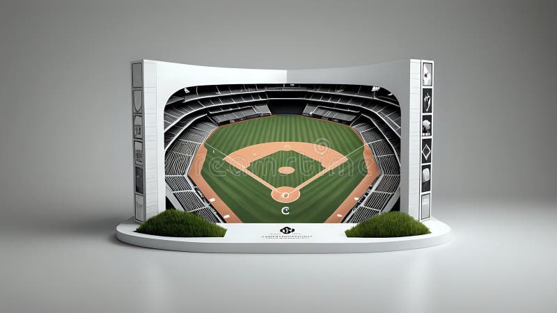 Yankee Stadium Display: a Modern Baseball Showcase Stock Illustration ...