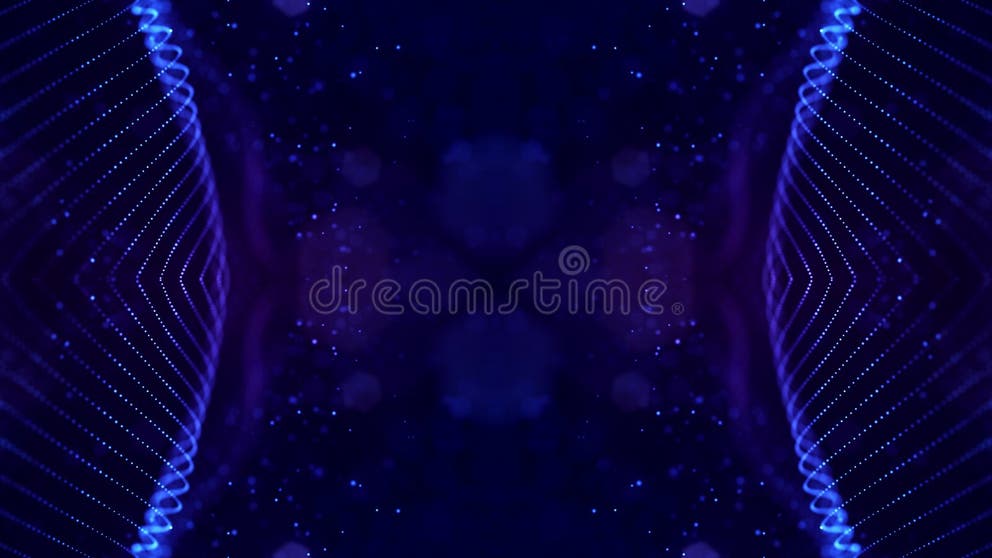 3d Render. Mirror Structure. Blue Motion Design Background with ...