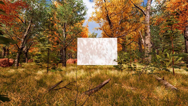 Canva Mock Up with Environmental Background 3d Render Stock ...