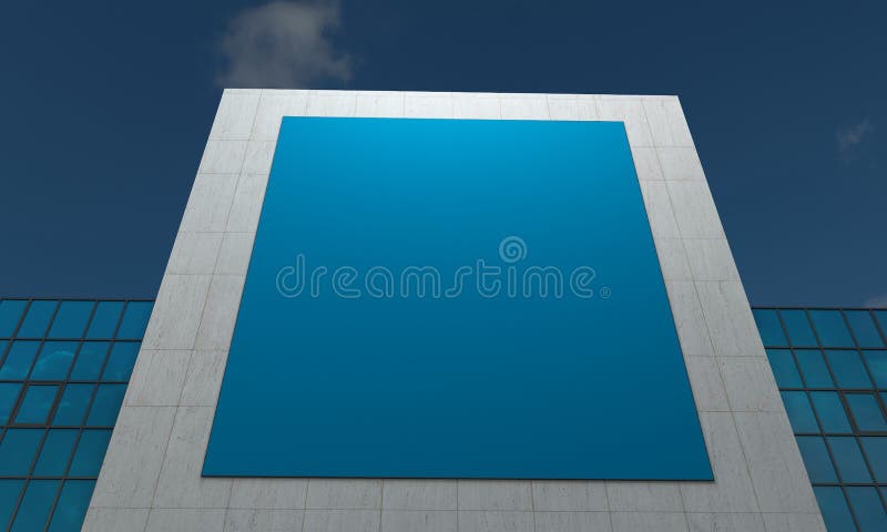 3d Render of a Modern Building with Big Glass Windows Stock ...