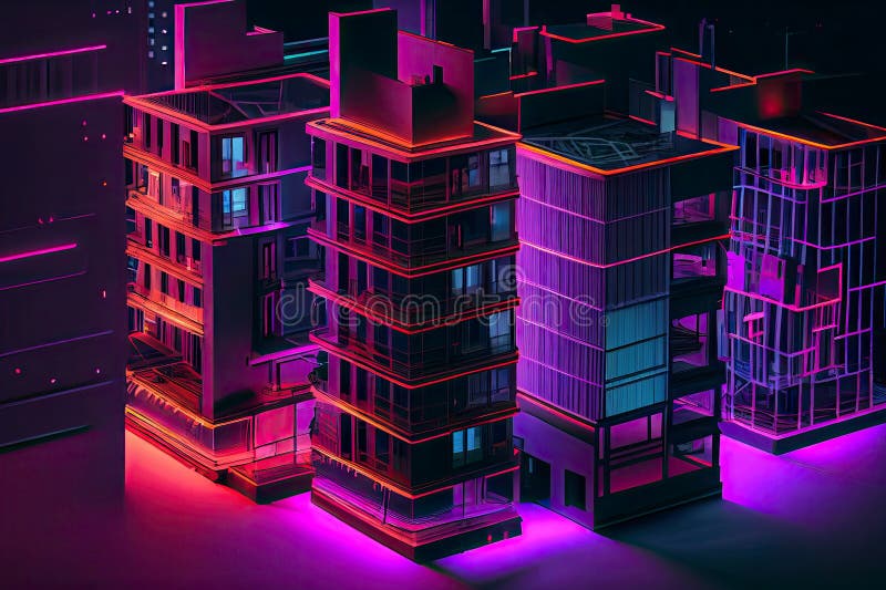 3d Render of a Modern Building in Night 3d Render of a Modern Building ...