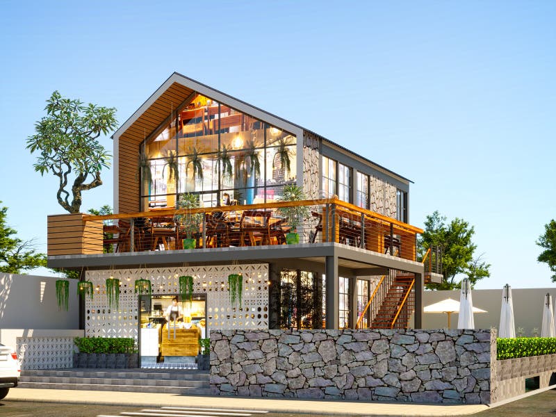 Restaurant Exterior Render Stock Illustrations – 968 Restaurant ...