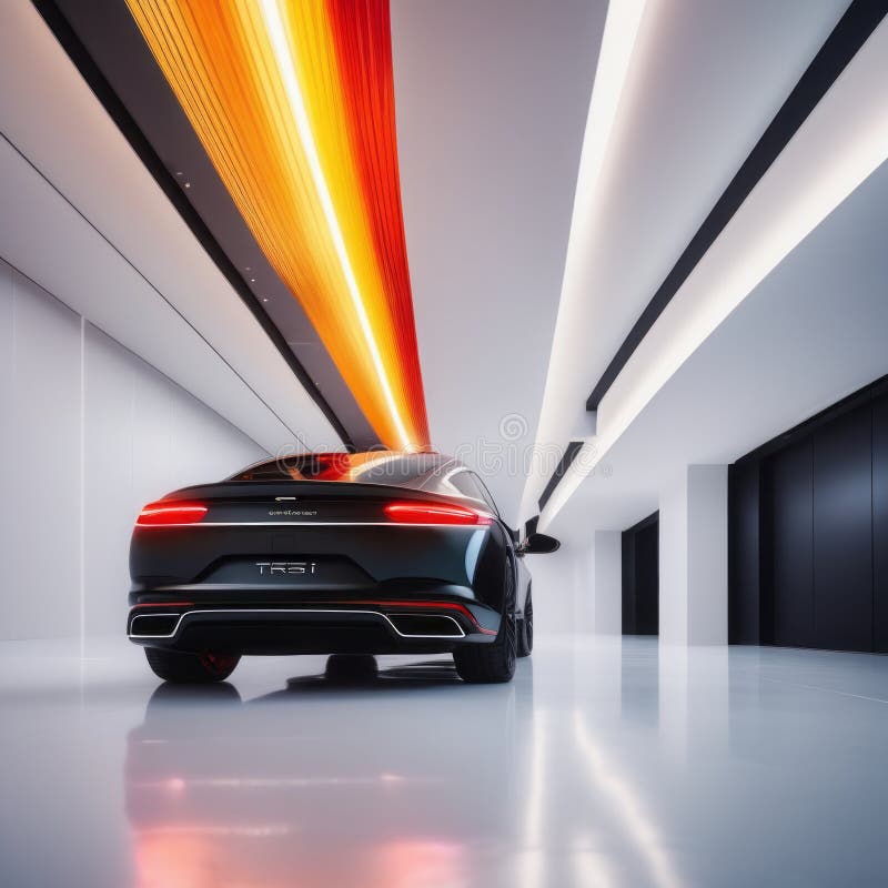 3d Render of a Modern Car Interior Stock Illustration - Illustration of ...