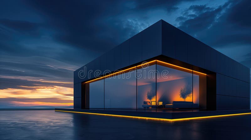 3d Render of Modern Data Center Office Building with Glass Facade and ...