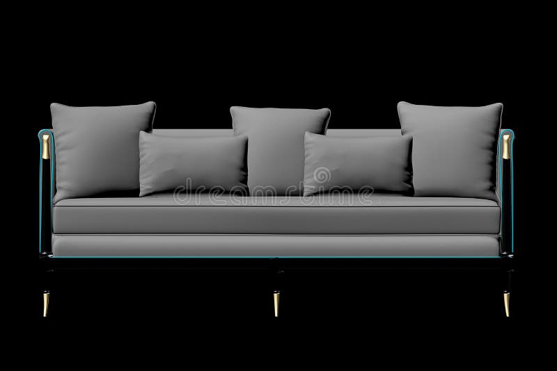 3d render of modern sofa stock illustration. Illustration of decor ...