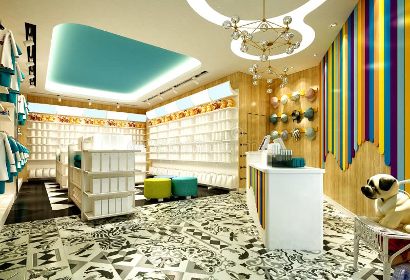 3d Render of Technology Store Stock Illustration - Illustration of ...