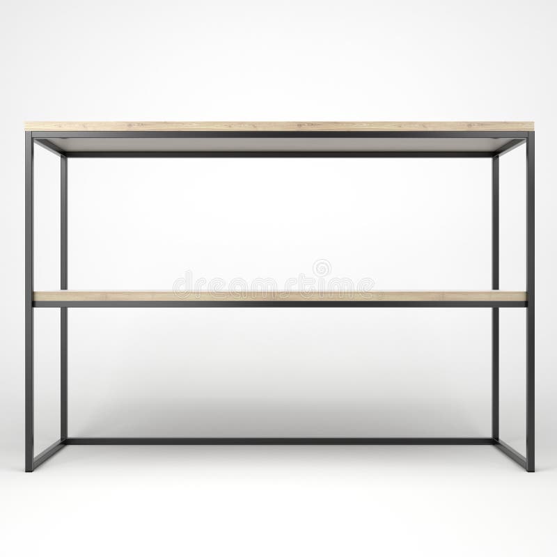 3d Illustration of a Modern Loft-style Rack Stock Illustration ...