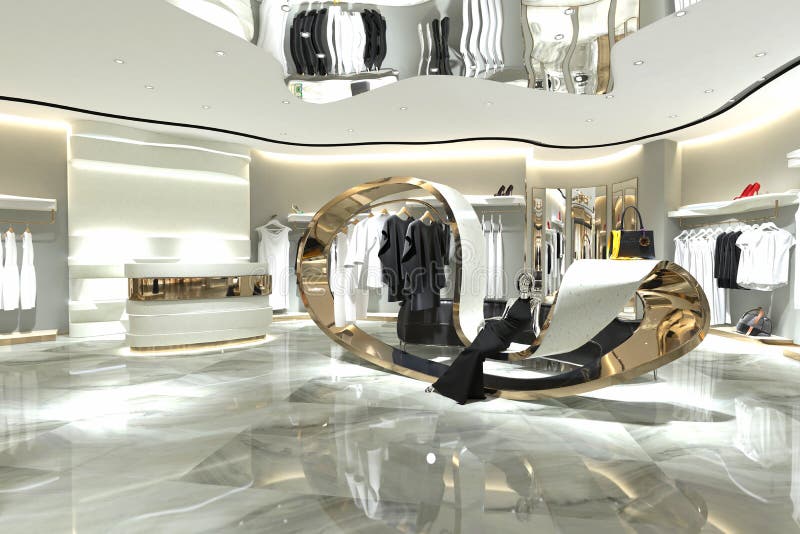 3d render of modern shop stock illustration. Illustration of commerce ...