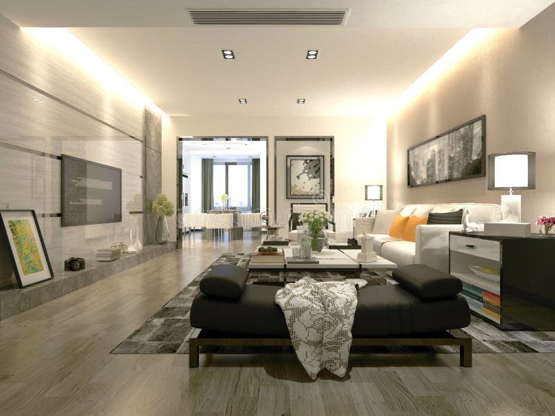 3d render living room stock illustration. Illustration of house - 151421563