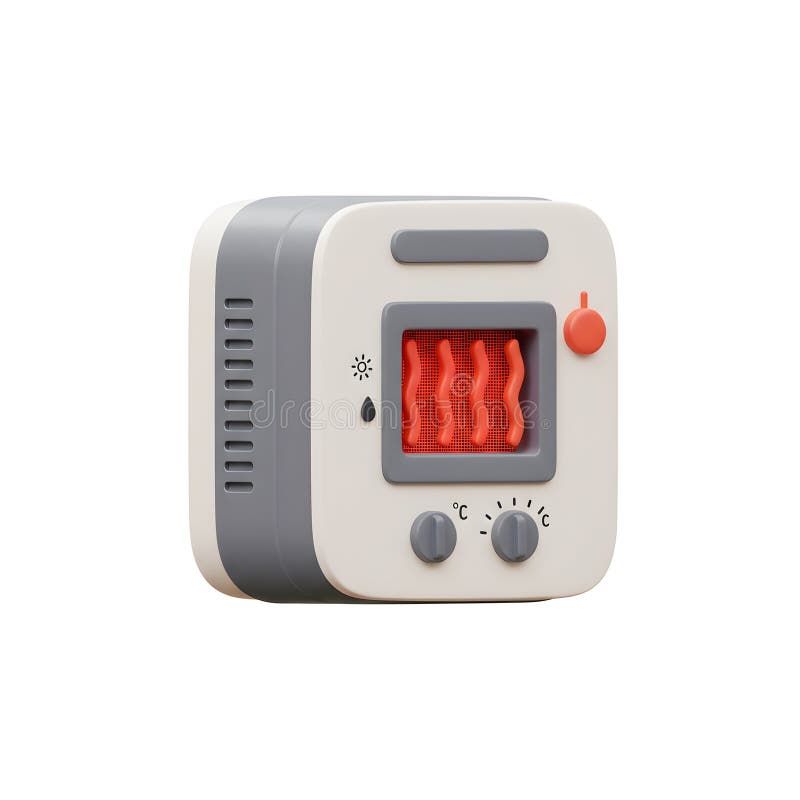3D Render of a Modern and Stylish Heater Device with Digital Controls ...