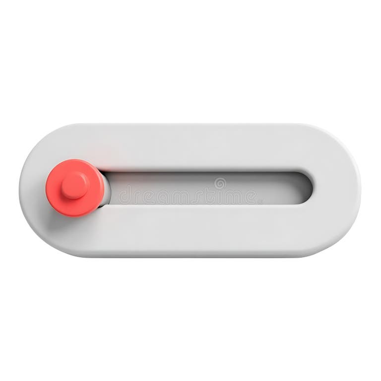 3D Render of a Modern Toggle Switch with a Red Button Stock ...
