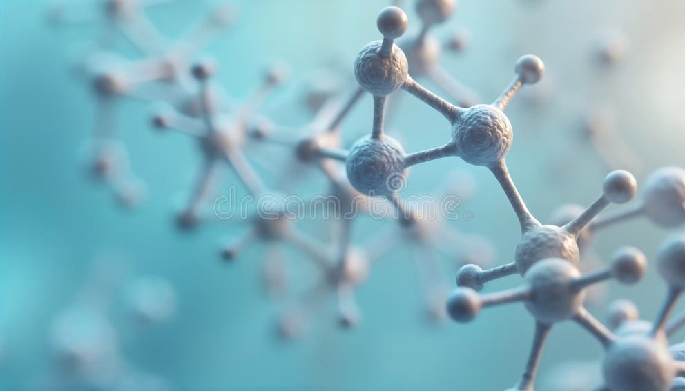 3d Render Molecule Structure. Complex Molecular Structure. Abstract ...