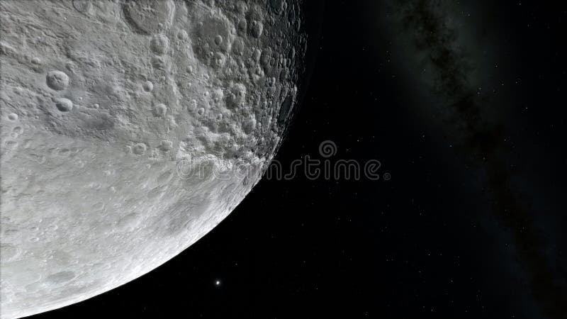 3d Render, Moon High Resolution Image, 4k in Outer Space, Surface. High ...
