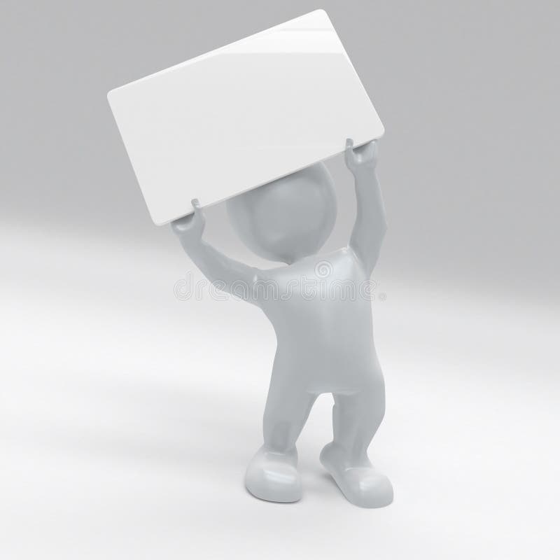 3D Morph Man with Blank Sign Stock Illustration - Illustration of ... 3D Morph Man with Blank Sign Stock Illustration - Illustration of ...