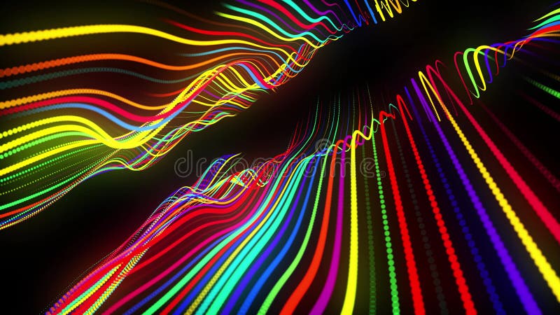 3d Render. Motion Design Background. Festive Bg with Multicolored ...
