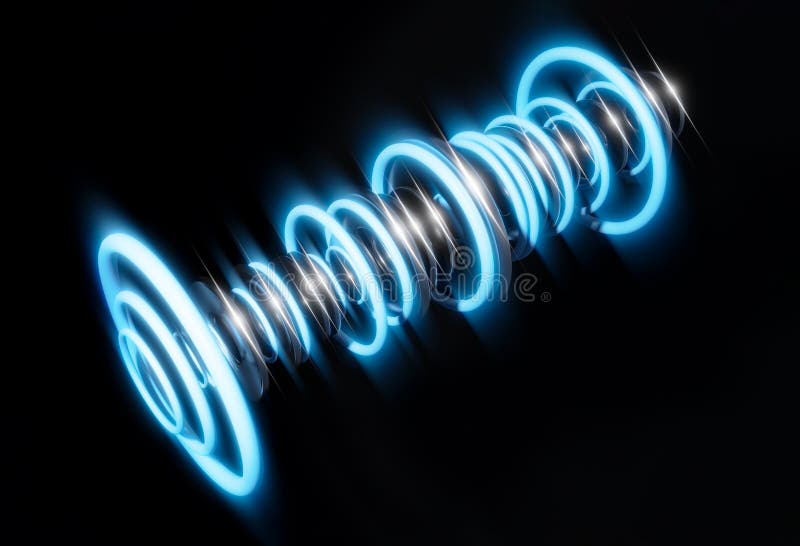 3D Render of Music Visualizer Isolated on Black Background Stock ...