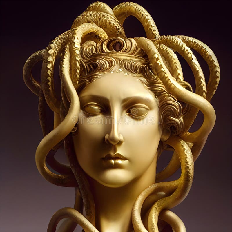 3D Render of the Mythological Character Gorgon Medusa Stock ...