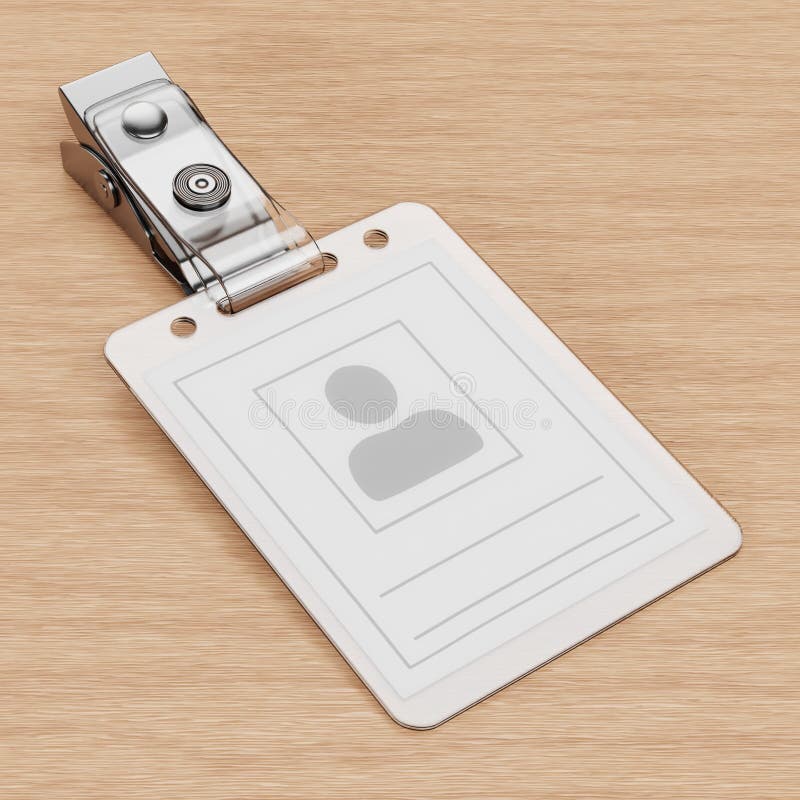 3D Render of Name Badge stock illustration. Illustration of string ...