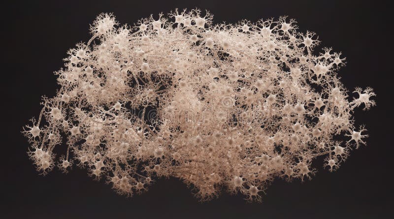 3D Render of Neural Network Stock Illustration - Illustration of ...