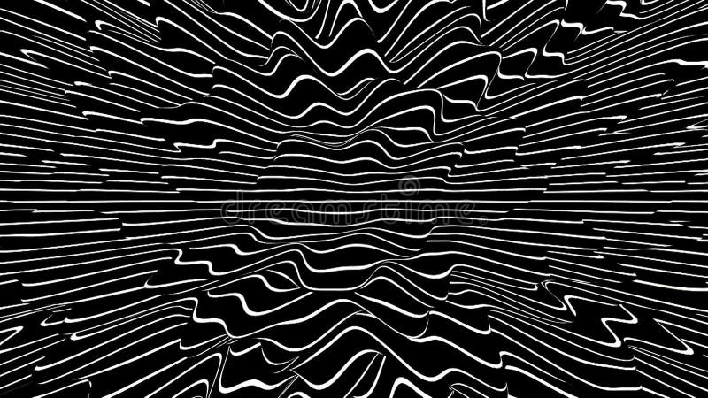 3D Render Noisy Surface with Abstract Black and White Striped Texture ...