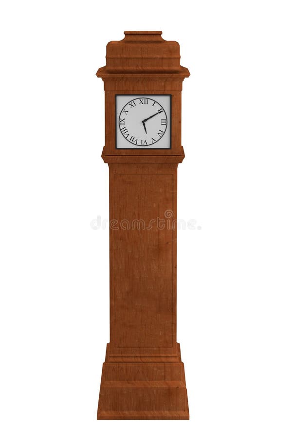 3d render of old clock stock illustration. Illustration of stand - 39810625