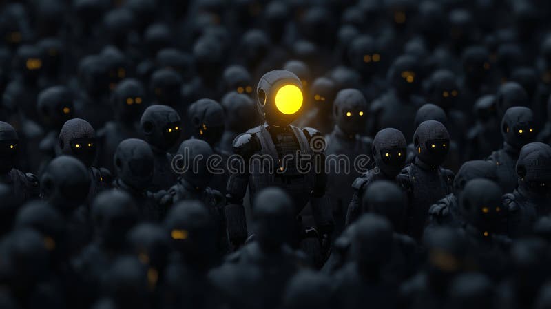 3D Render of One Glowing Person Stock Illustration - Illustration of ...