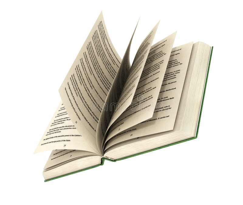 Render of one open book stock illustration. Illustration of pile - 65957121
