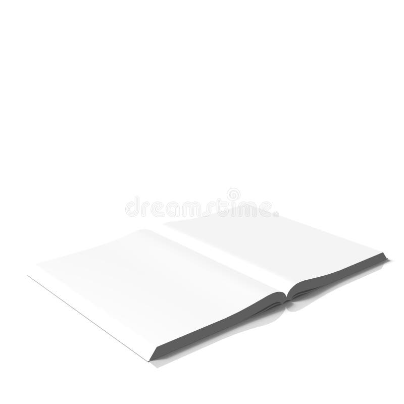 3d Render of Open Book on White Background Stock Illustration ...