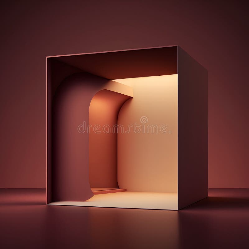 3d Render of an Open Box with Light Coming Out of it Stock Illustration ...