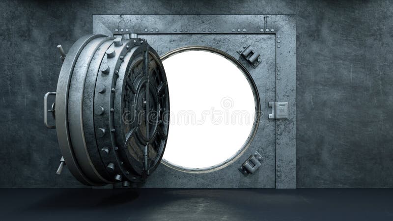 Opening the vault stock illustration. Illustration of deposit - 14395560