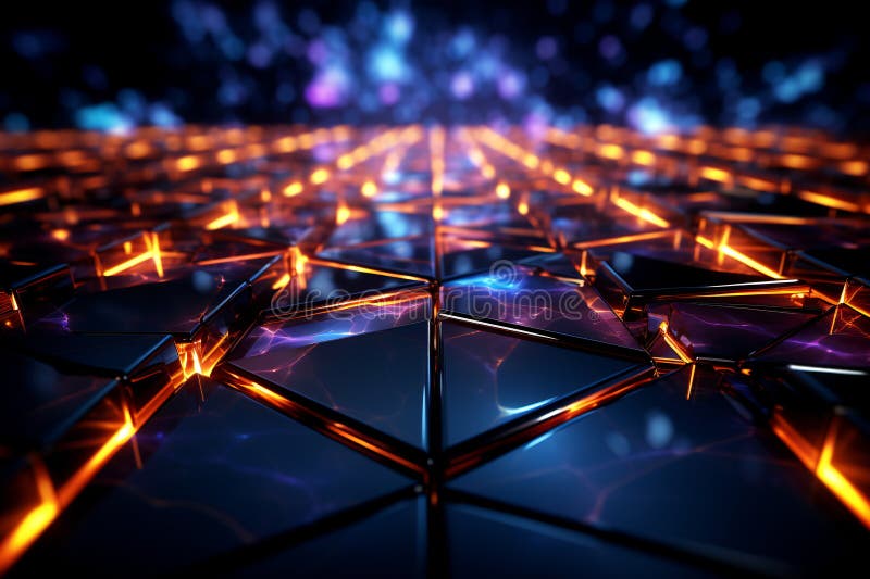 3d Render, Orange Neon Light, Abstract Ultraviolet Background, Laser ...