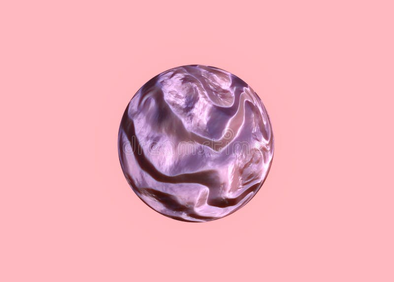 3d Render Organic Ball in Curve Wavy Smooth and Soft Bio Forms in ...