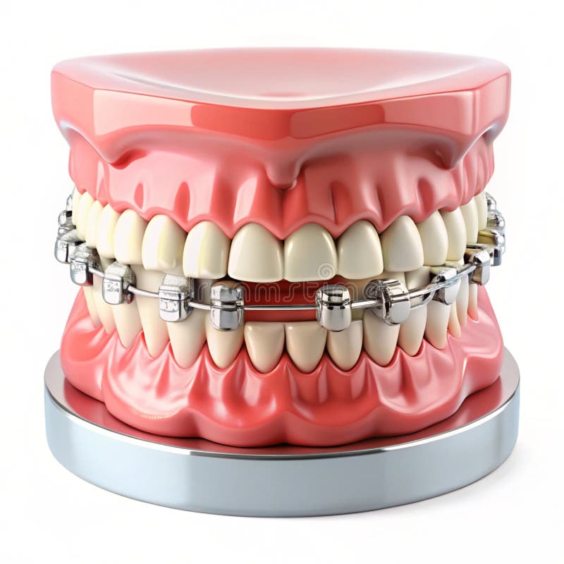 3D Render of Orthodontic Model with Teeth Stock Illustration ...