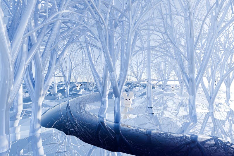 3d Render of Otherworldly Diamond Forest Stock Illustration ...