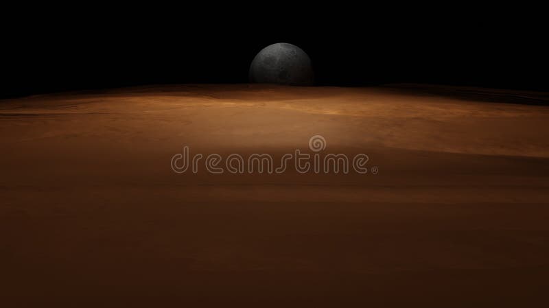 3d Render Outer Space Planet Earth with Ground Surface Stock ...