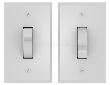 3d Render of a Pair of Light Switches Stock Illustration - Illustration ...