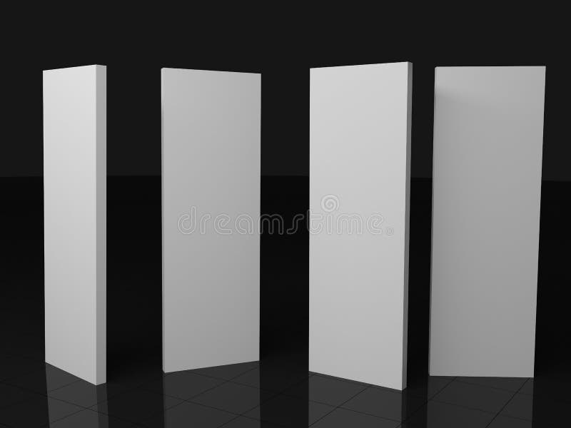 3d Render Panels 1x3 Meters. Mockup. Stock Photo - Image of board ...
