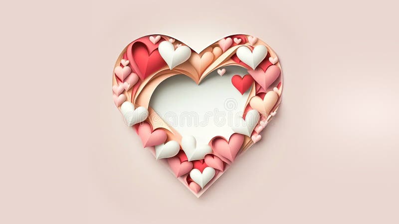 3D Render, Pastel Color Glossy Heart Shape Stand with Podium Stock ...