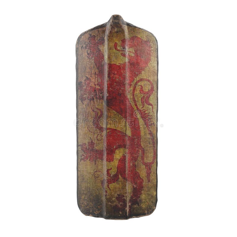 Pavise Shield on White Background Isolated 3D Illusration Stock ...