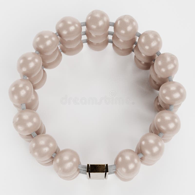 3D Render of Pearl Jewelry stock illustration. Illustration of shell ...